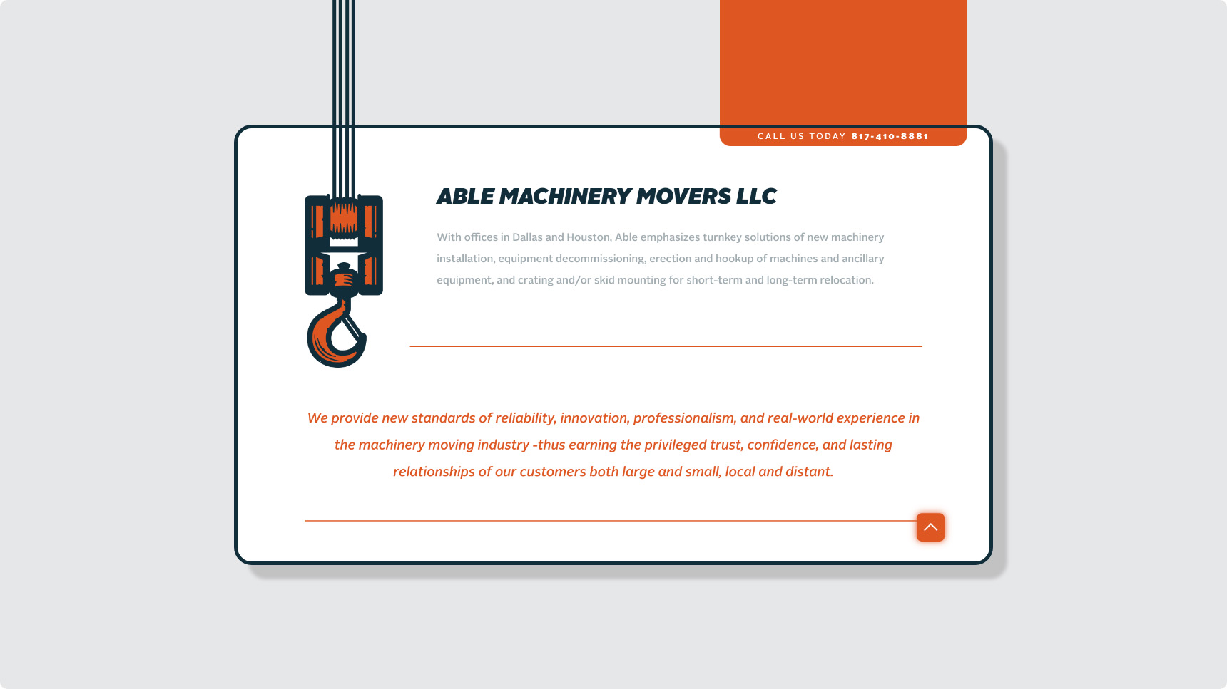 Able Machinery Movers | White Unicorn Agency